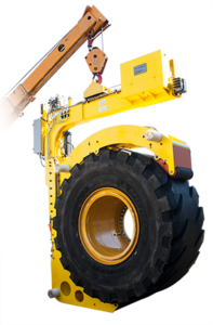 Battery-powered Hydraulic Tire Manipulator Installation Device